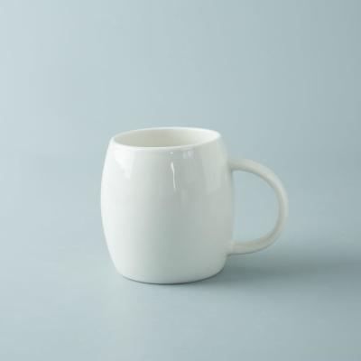 China Custom 14oz White Ceramic Coffee Mugs 420ml New Bone China Bulk for Promotional Gifts for sale