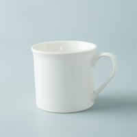 China Single Layer Promotional 8oz 250ml White Ceramic Mugs , Bone China Latte Mugs for sale