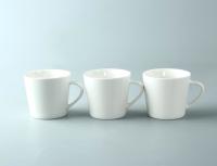 China CIQ Certification OEM Service White Ceramic Mugs 8Oz Small Size for sale