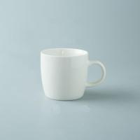 China Bright 9oz 275ml White Ceramic Mugs Mini Size For Coffee Shop for sale
