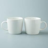 China Bright 9oz 275ml White Ceramic Mugs Mini Size For Coffee Shop for sale