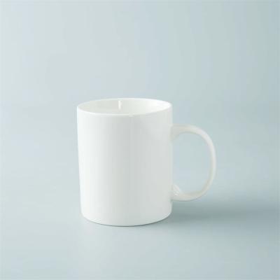 China 290ml Flat White Ceramic Cups New Bone China Coffee Milk Cup 10oz for sale
