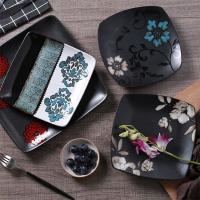 China Custom Hand Painted Glaze Ceramic Dinner Plates Sets 5 to 12 Inch Square for sale