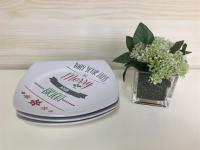 China Multifunctional BPA Free Hand Painted Dinner Plates Ceramic Lovely for sale