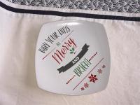 China Multifunctional BPA Free Hand Painted Dinner Plates Ceramic Lovely for sale