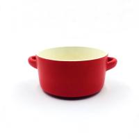 China 5 Inch Microwavable Ceramic Serving Bowls with Double Ears Custom OEM Stoneware 5000 PCS MOQ for sale