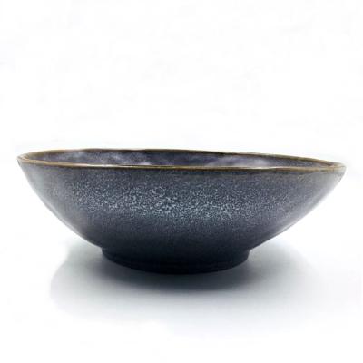 China 15 Inch Ceramic Serving Bowls 60 oz Stoneware Noodle Bowl Custom Color for sale