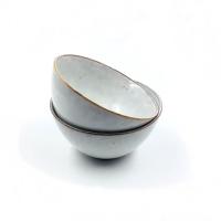 China 6.5 Inch Reactive Glaze Plain Ceramic Bowls Modern Silk Screen for sale