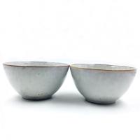 China 6.5 Inch Reactive Glaze Plain Ceramic Bowls Modern Silk Screen for sale