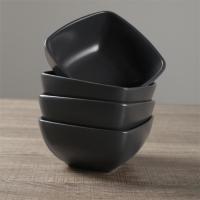 China Matte Glazed Black Ceramic Serving Bowls 3000pcs MOQ Durable Restaurant Grade for sale