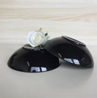 China 7 Inch Stackable Ceramic Serving Bowls Black Active Glaze Stoneware 5000 PCS MOQ for sale