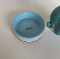 China FDA Certified 3.5cm Height Hand Painted Ceramic Pet Food Bowl for Dogs Cats for sale