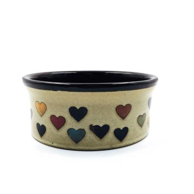 China Reactive Glaze Stoneware Cat Bowls Ceramic Dog Bowl Set 5000 PCS MOQ SGS Approved for sale
