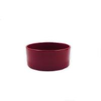China 5 Inch 12.5cm Large Ceramic Dog Bowl Chinese Red Glazed Pet Bowl 5.5 Cup Capacity for sale