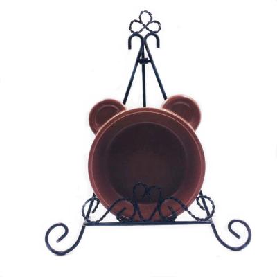 China OEM Custom 13cm Ceramic Pet Food Bowl Solid Color Double Ears 5.1 Inch for sale