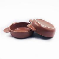 China OEM Custom 13cm Ceramic Pet Food Bowl Solid Color Double Ears 5.1 Inch for sale
