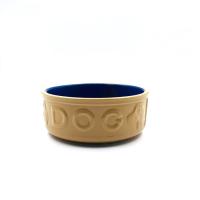 China Custom Embossed 6.8 Inch Ceramic Pet Food Bowl for Dog and Cat Feeding for sale