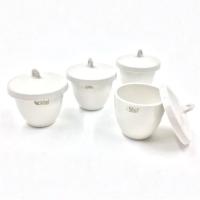 China 800 Degree Glazed Engineered Ceramics Crucibles Zirconia Crucible With Cover Lid for sale