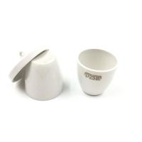 China 800 Degree Glazed Engineered Ceramics Crucibles Zirconia Crucible With Cover Lid for sale