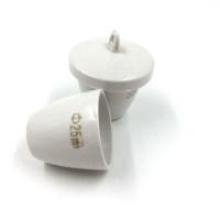 China 800 Degree Glazed Engineered Ceramics Crucibles Zirconia Crucible With Cover Lid for sale