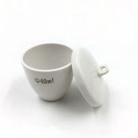 China High Purity Medium Wall Porcelain Crucible 50ml for Laboratory High Temperature Melting for sale