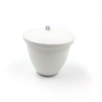 China 30ml 1320 Degree Chemical Porcelain Crucible With Lid for Industrial Lab Use for sale