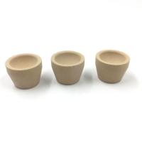 China Tapered Magnesia Cupellation Crucible Bone Ash Cupel for Gold Melting 100mm for sale