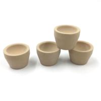 China Tapered Magnesia Cupellation Crucible Bone Ash Cupel for Gold Melting 100mm for sale
