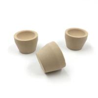 China Tapered Magnesia Cupellation Crucible Bone Ash Cupel for Gold Melting 100mm for sale