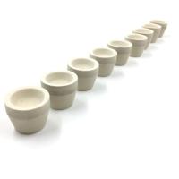 China Diametr 45mm Shock Resistance Smelting Magnesia Cupels , Bone Ash Crucible for sale