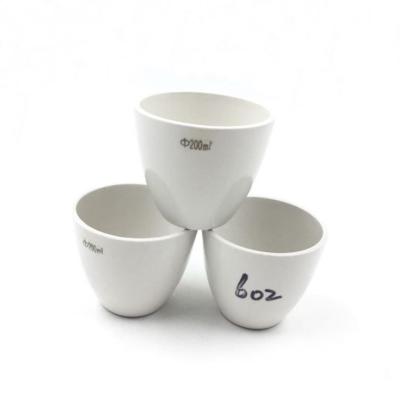 China 50ml Porcelain Filter Crucible Glazed Medium Wall 1200C High Temperature Lab Crucible for sale