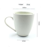 China Simple Customized 21oz White Ceramic Mugs Large Size Daily Use for sale