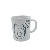 China FDA Certification OEM White Glazed Custom Embossed Mugs For Milk for sale