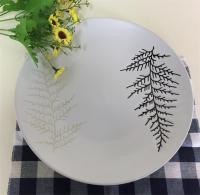 China Handpainted Customizable Round Ceramic Dinner Plate 10 Inch White Glazed Steak Plate for sale