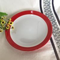 China SGS Certificate Customized Pottery Dinner Plates Colorful Glaze Round for sale