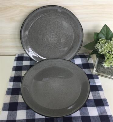 China Customized Stackable Ceramic Dinner Plates Non Disposable 500F Oven Safe for sale