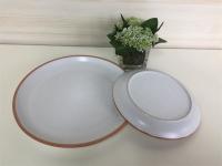 China FDA Approval OEM Service Pottery Dinner Plates Hand Painted For Breakfast for sale