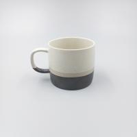 China OEM White Silk Screen Ceramic Stoneware Mugs , 10 Oz Stoneware Coffee Mugs for sale