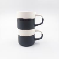 China Dishwasher Safe Ceramic Stoneware Mugs , 350ml Coffee Mugs Double Glazed for sale