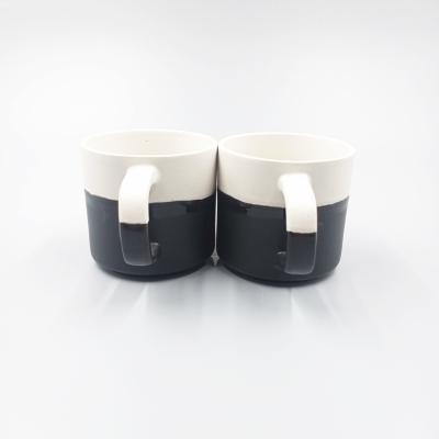 China Dishwasher Safe Ceramic Stoneware Mugs , 350ml Coffee Mugs Double Glazed for sale