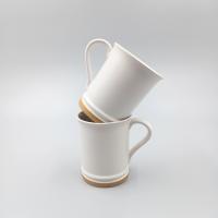 China 13oz Red Glazed Ceramic Stoneware Mug Customizable Large Handle Coffee Cup for sale