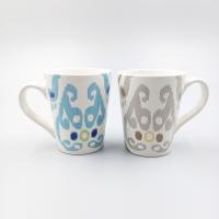 China 13oz Stoneware Coffee Mug Ceramic Tea Cup with Handle Dishwasher Safe OEM Custom Logo for sale