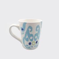 China 13oz Stoneware Coffee Mug Ceramic Tea Cup with Handle Dishwasher Safe OEM Custom Logo for sale