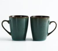 China Customized Art Decor Height 11cm Ceramic Drinking Mugs , Nordic Ceramic Mug for sale