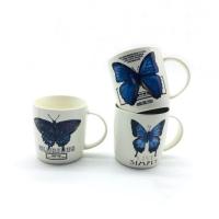 China 10oz 300ml Large Ceramic Coffee Mugs White Glazed Office Use for sale