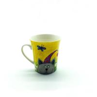 China 9 Oz Ceramic Coffee Mug With Animals And Flowers Design Printing for sale