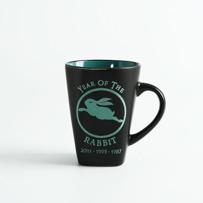 China Zodiac Ceramic Mug Matte Multi Colored Round Mouth With Square Bottom for sale
