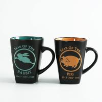 China Zodiac Ceramic Mug Matte Multi Colored Round Mouth With Square Bottom for sale