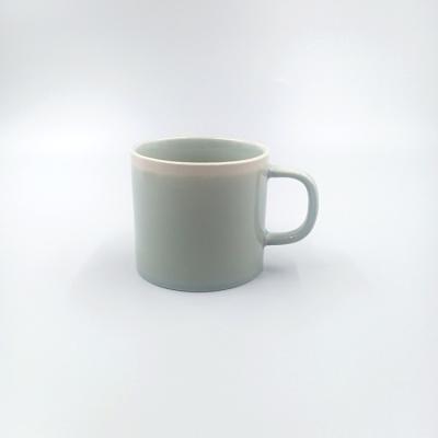China 10oz Double Glazed Custom Ceramic Coffee Mug Microwave Safe Dishwasher Safe for sale