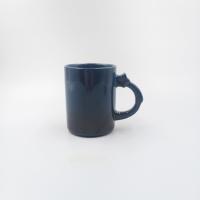 China 13oz Gradient Glazed Blue Stoneware Coffee Mugs With SGS Approval for sale